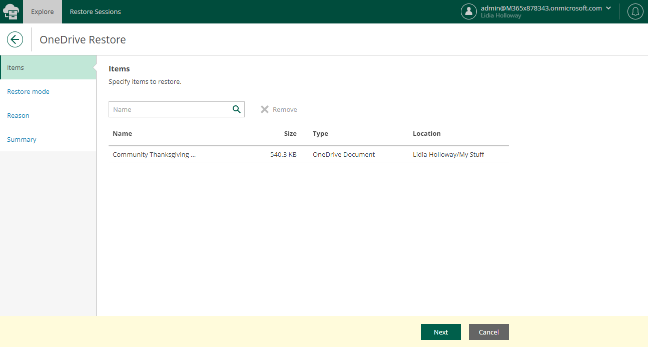 New Feature - Veeam Self Service Restore Portal - Vitanium