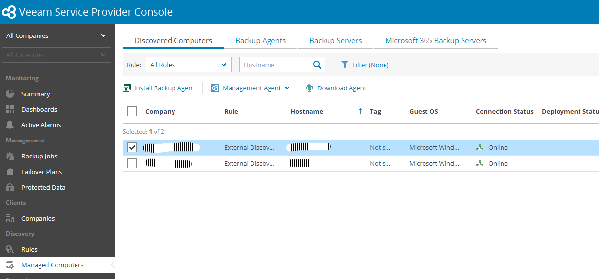 New Feature: Veeam Service Provider Console - Vitanium